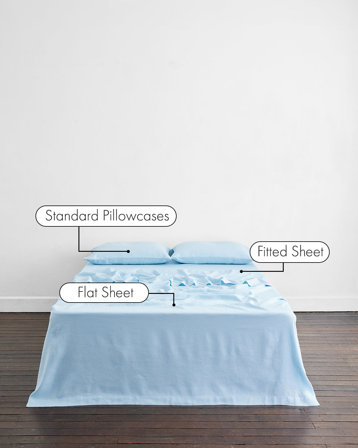 100% French Flax Linen Sheet Set - Coast | Bed Threads