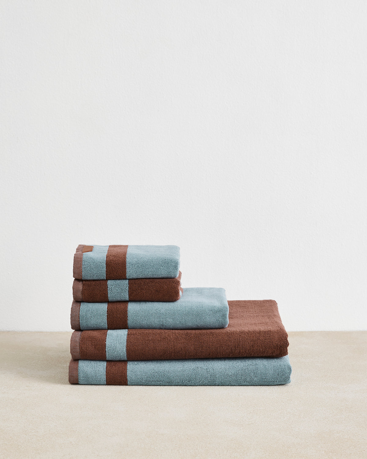Two-Toned Cotton Bath Sheet Bundle – Cacao & Lagoon | Bed Threads