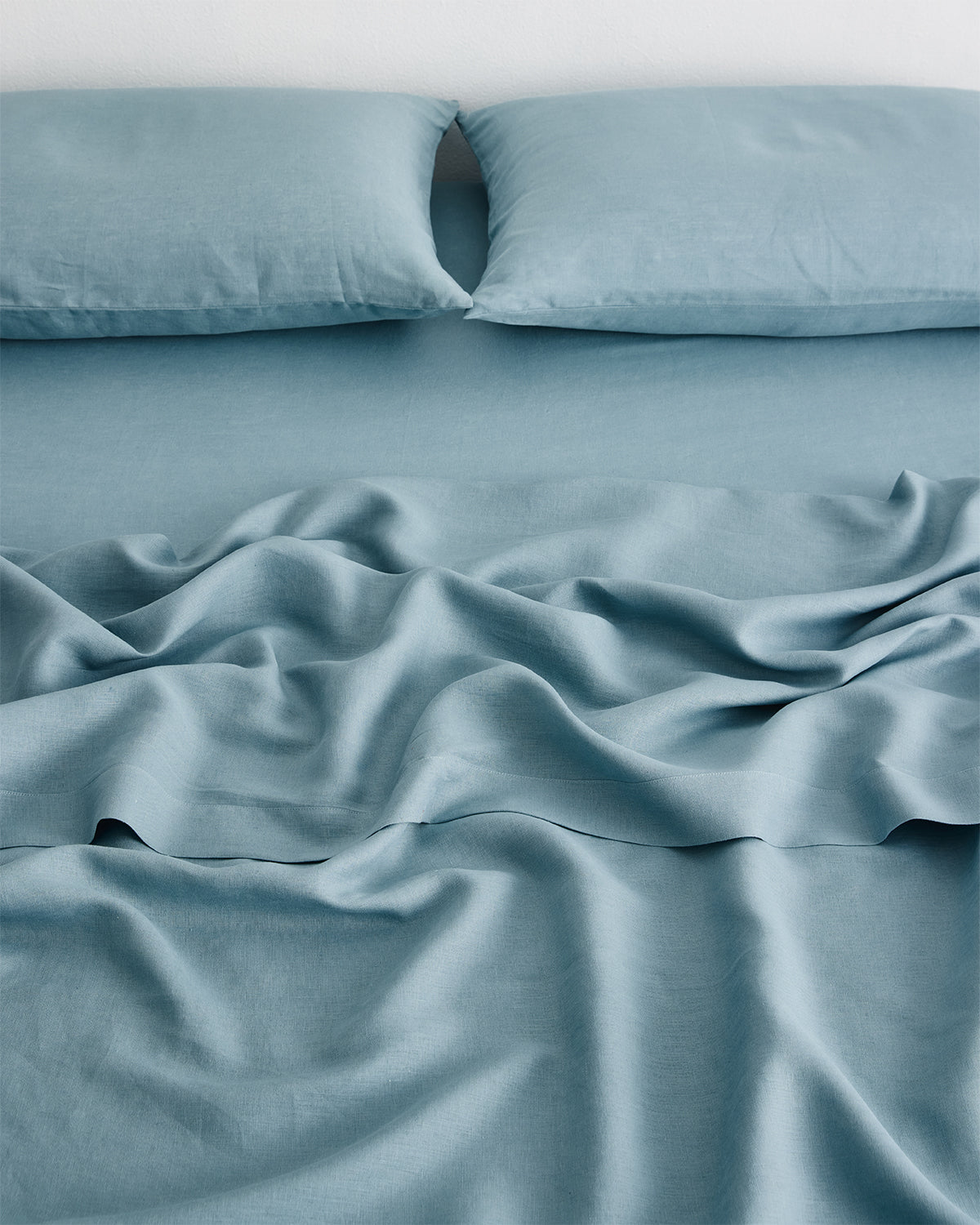 Lagoon 100% French Flax Linen Fitted Sheet – Bed Threads