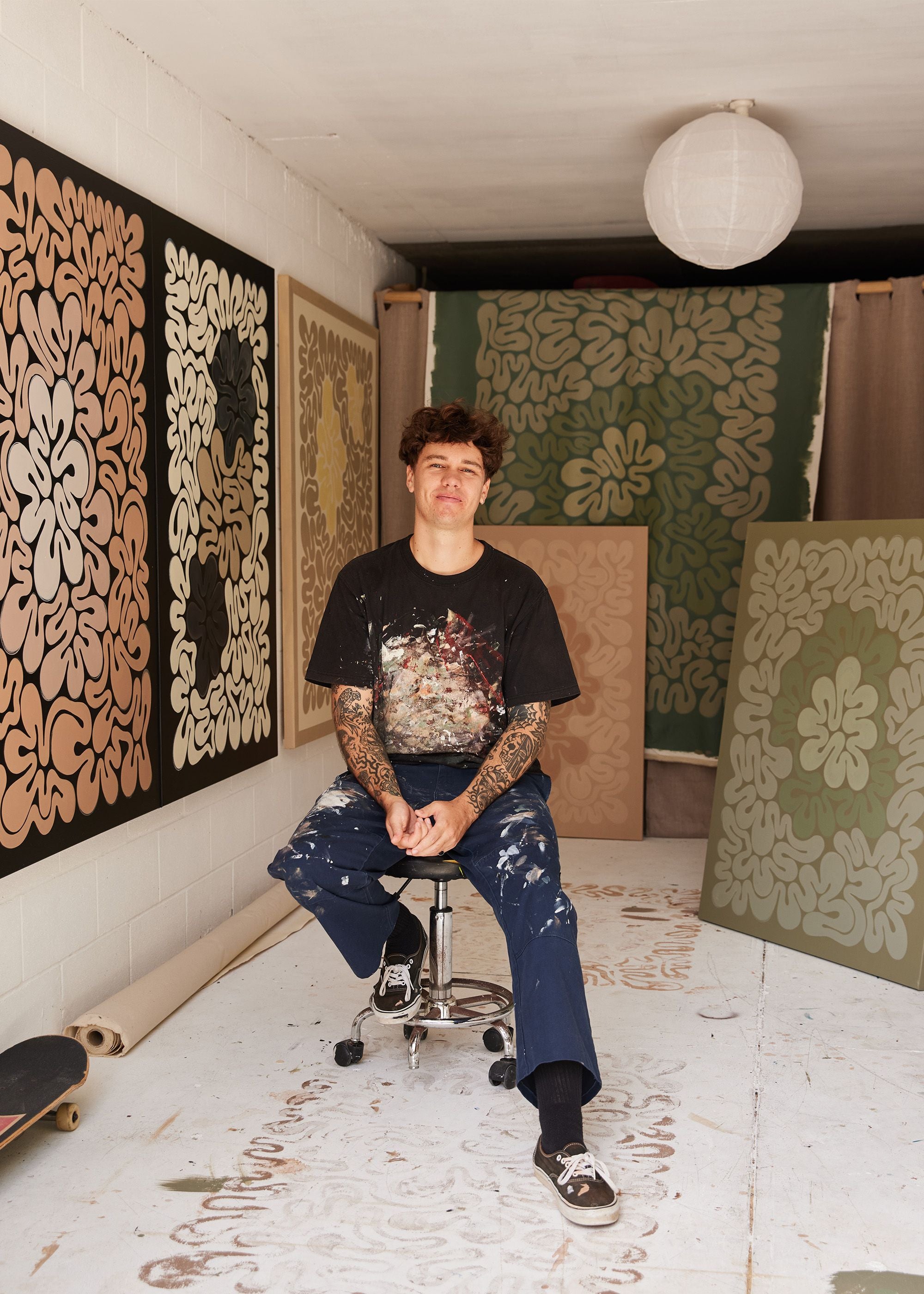 Artist Adam Leng Paints with Purpose from His Home Studio – Bed Threads