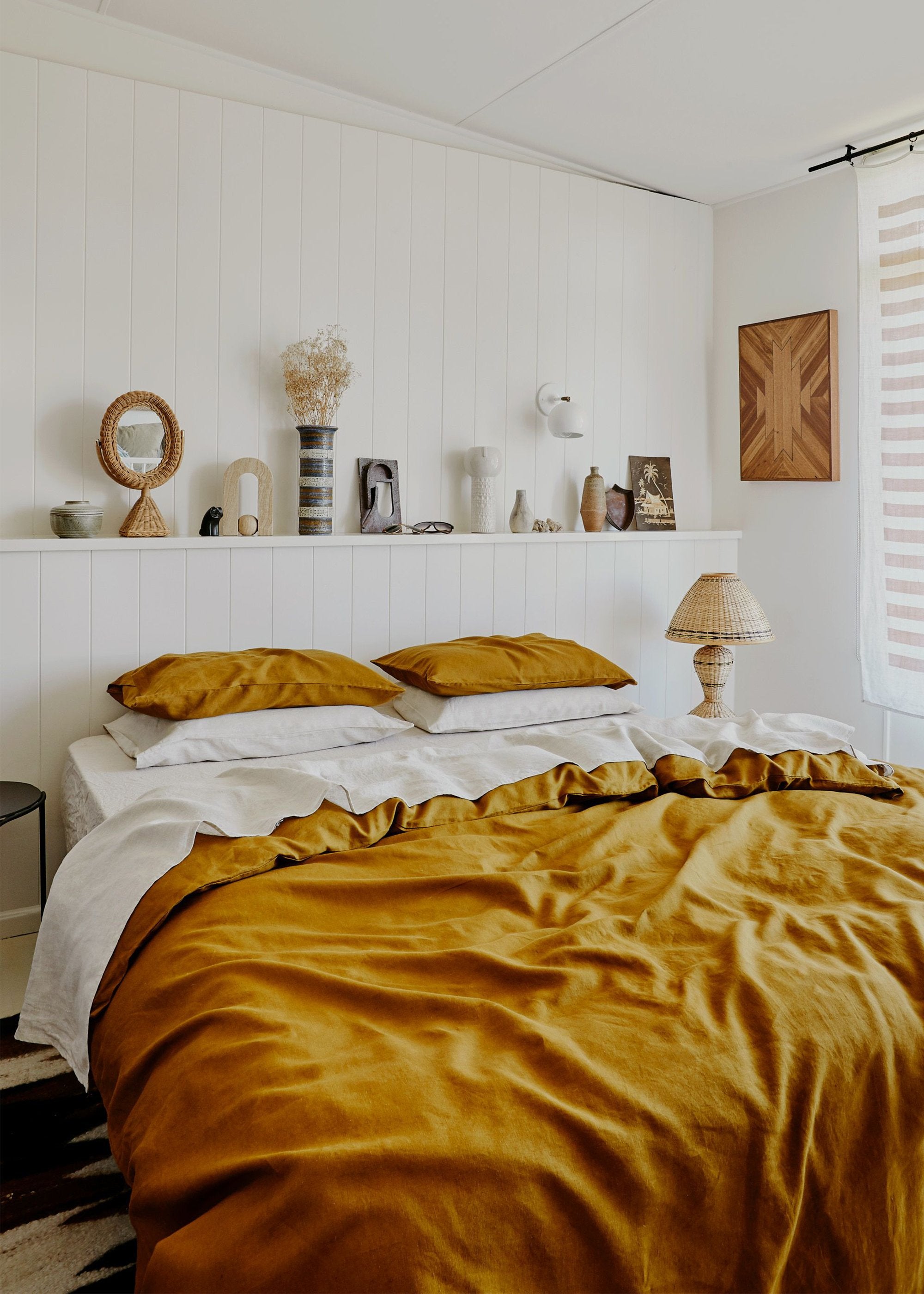 11 Sunny Bedrooms Featuring Our Turmeric Linen Sheets – Bed Threads
