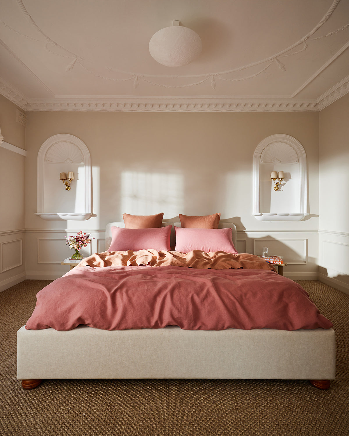 Pink Clay 100% French Flax Linen Duvet Cover – Bed Threads