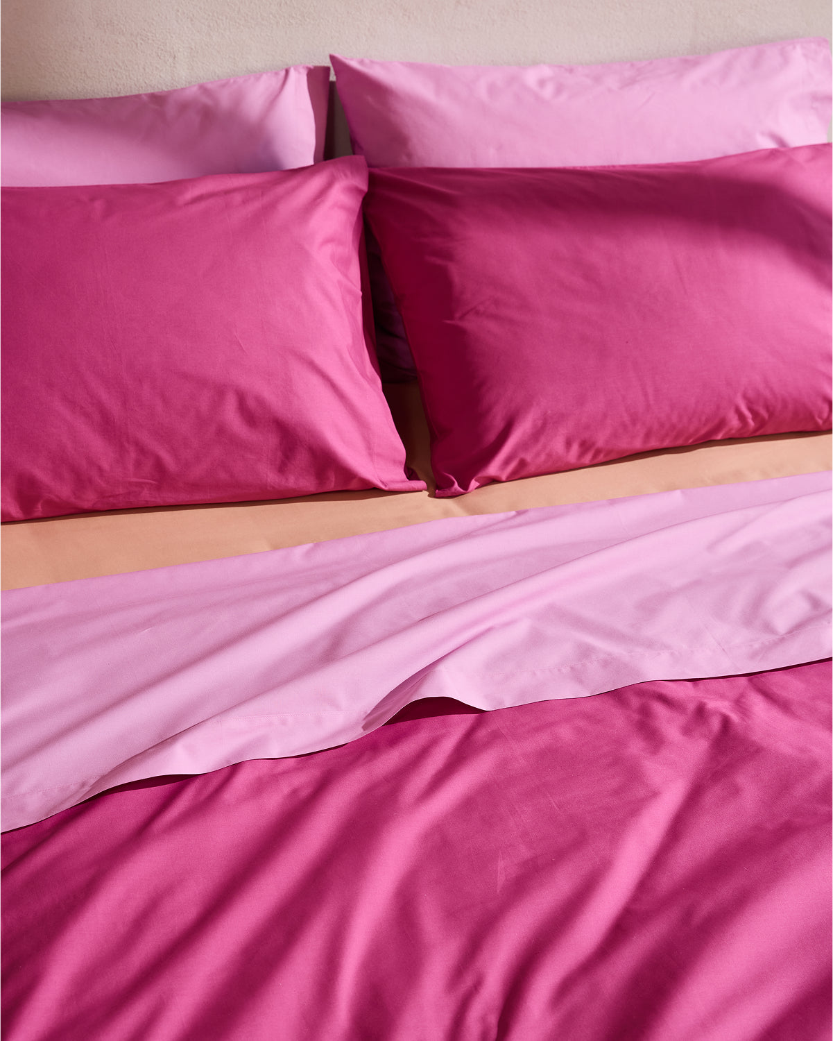 Organic Cotton Percale Bedding Bundle – Berry, Bubblegum & Butterscotch ...