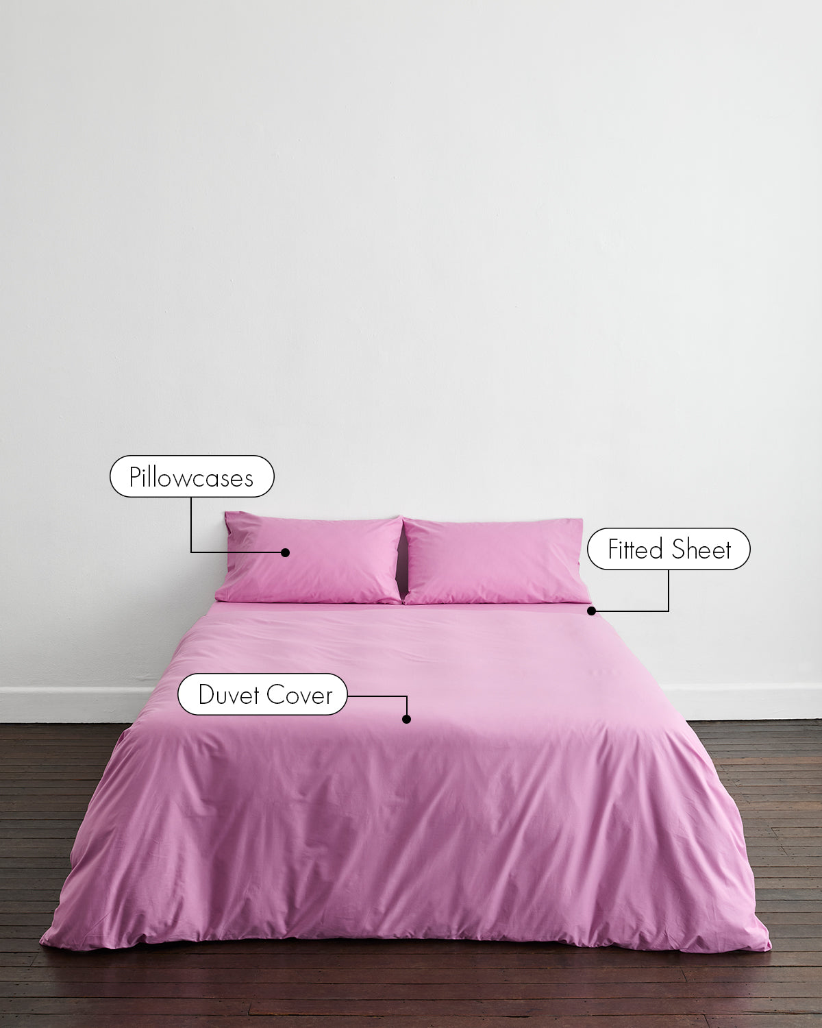 Organic Cotton Percale Bedding Set - Bubblegum | Bed Threads
