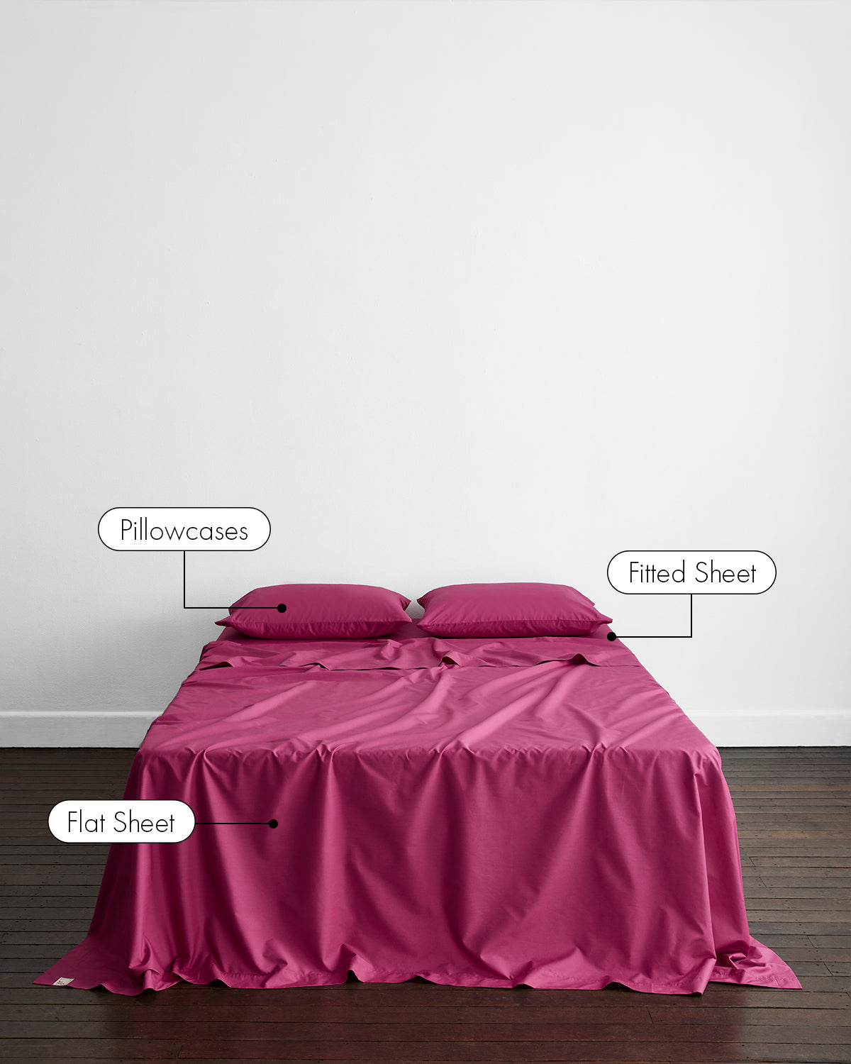 Organic Cotton Percale Sheet Set - Berry | Bed Threads