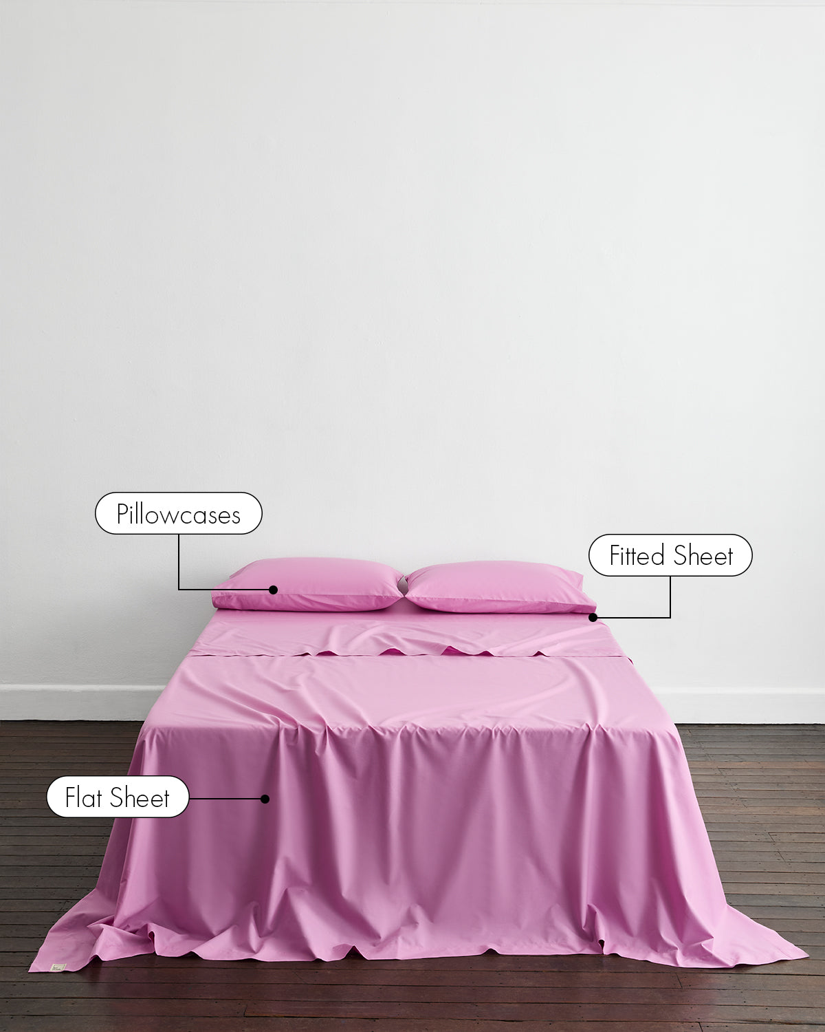 Organic Cotton Percale Sheet Set - Bubblegum | Bed Threads