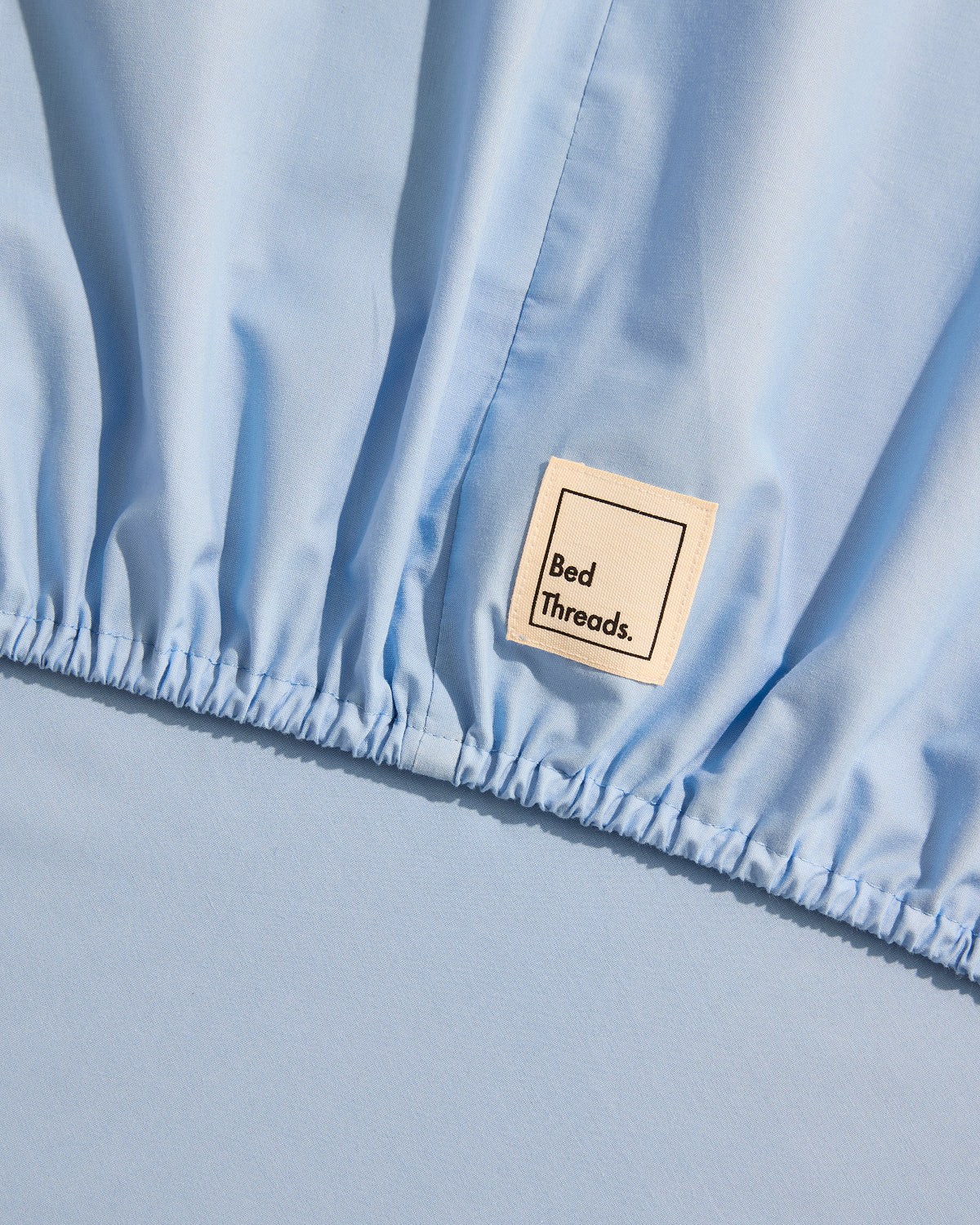 Organic Cotton Percale Fitted Sheet - Sky | Bed Threads