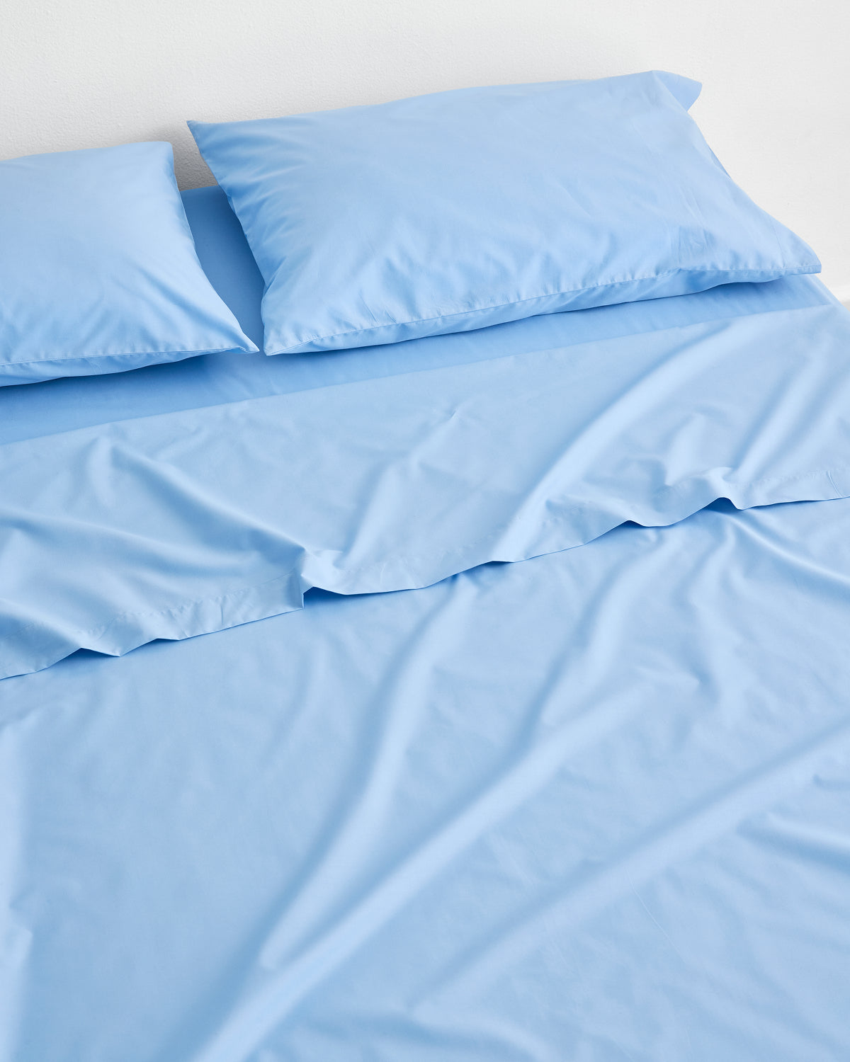 Organic Cotton Percale Sheet Set - Sky | Bed Threads