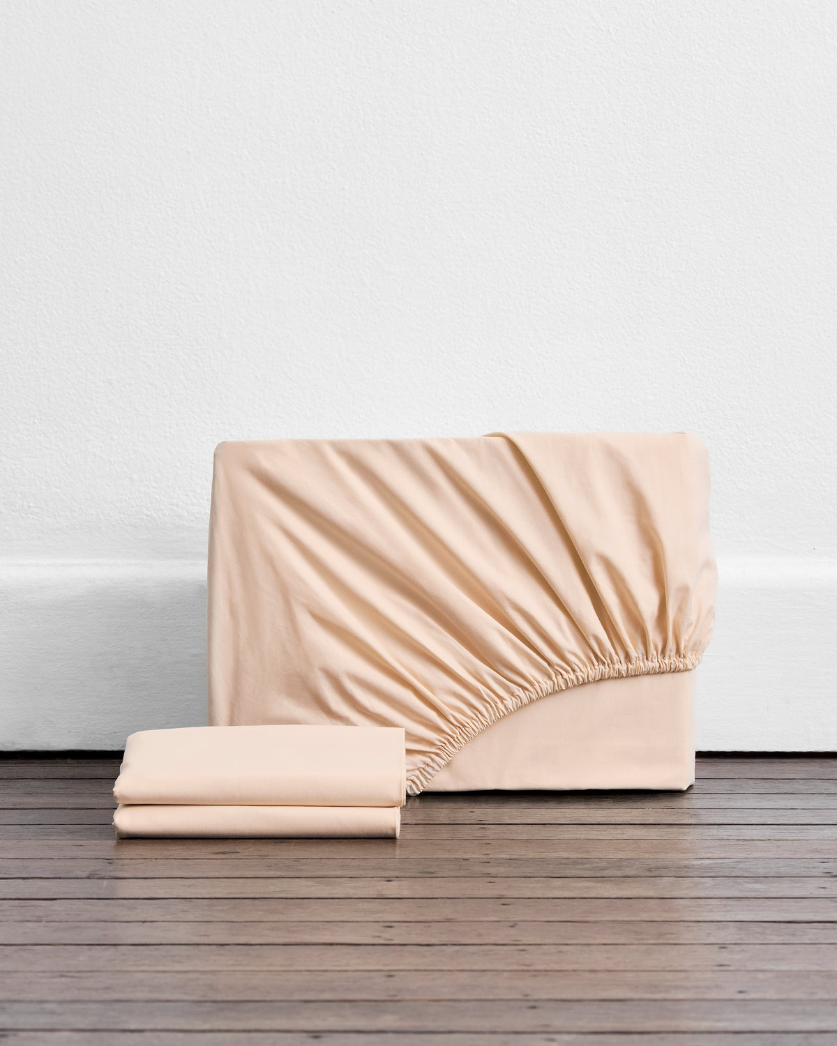 Vanilla Organic Cotton Percale Fitted Sheet Set – Bed Threads