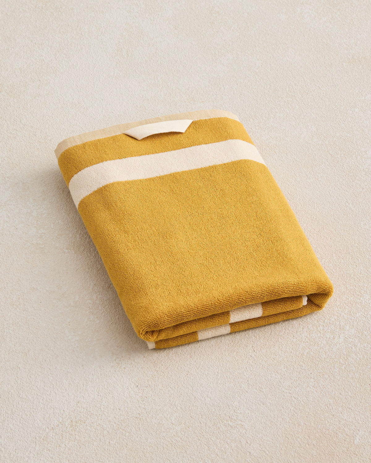 Heritage Cotton Bath Towel – Crème & Turmeric | Bed Threads