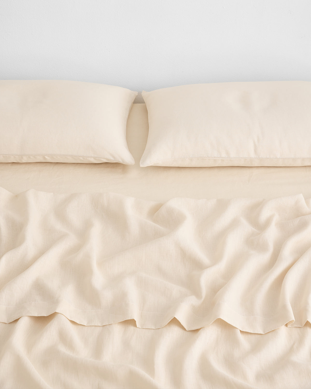 Crème 100% French Flax Linen Fitted Sheet – Bed Threads