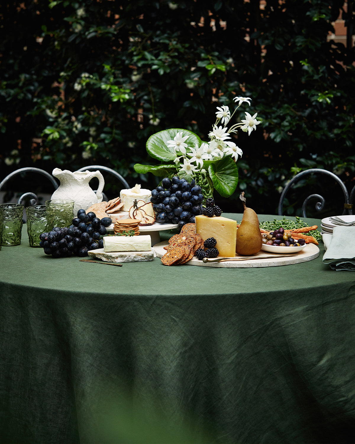 Olive 100% French Flax Linen Tablecloth – Bed Threads