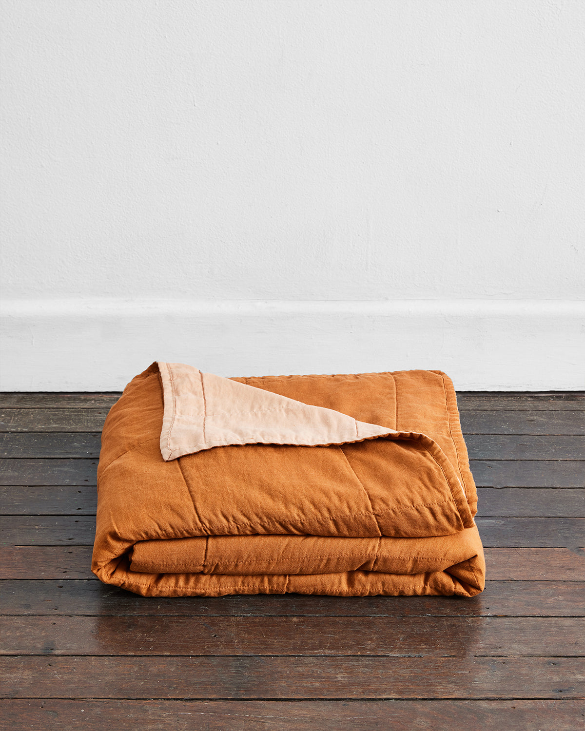 Terracotta & Rust Two-Tone Quilt – Bed Threads