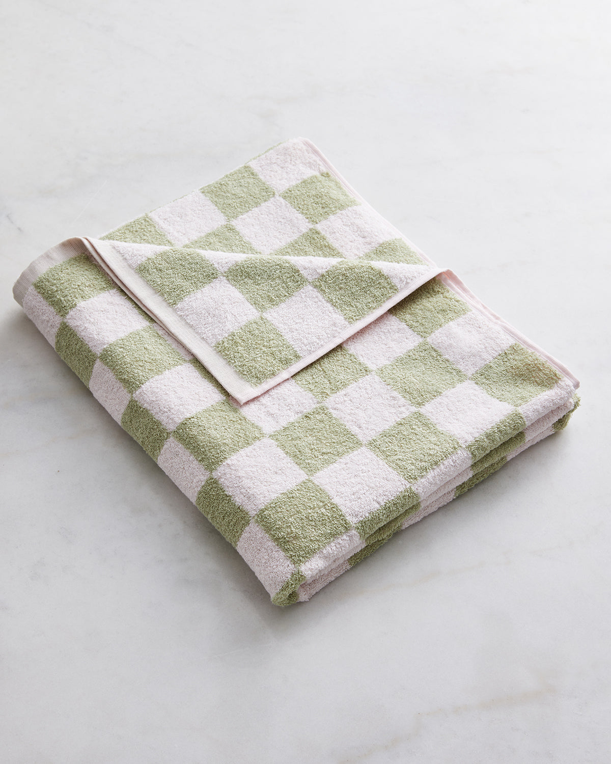 Rosewater & Sage Check 100% French Flax Linen Terry Bath Towel – Bed ...