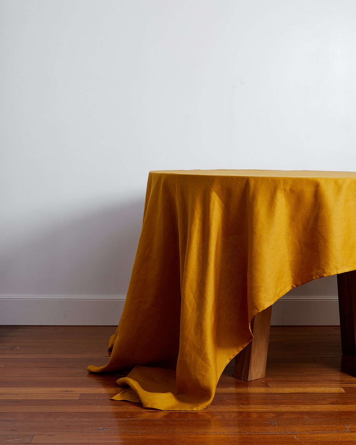 Turmeric 100% French Flax Linen Tablecloth – Bed Threads