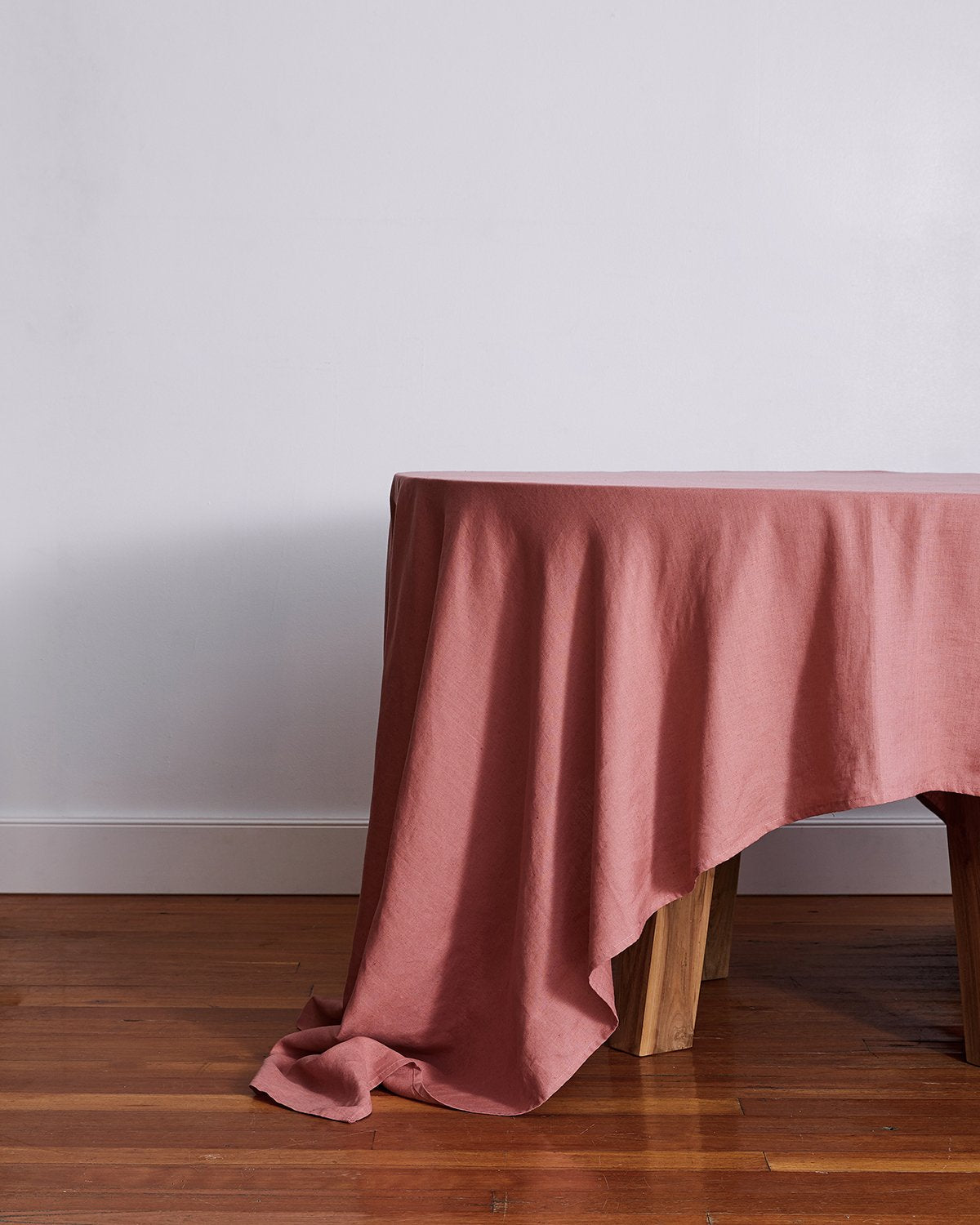 Pink Clay 100% French Flax Linen Tablecloth – Bed Threads